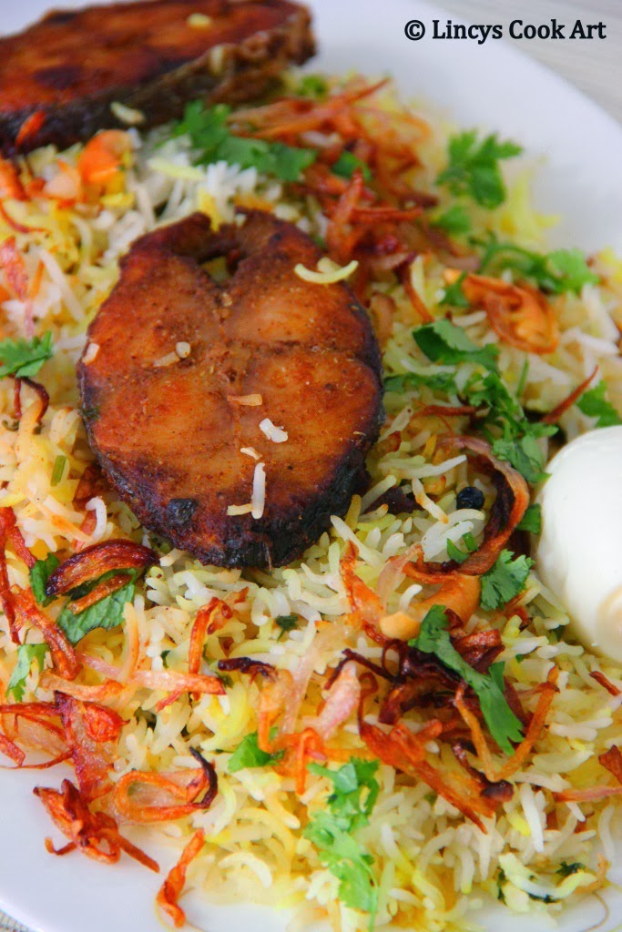 Fish Biryani/ Fish Dum Biryani ~ Lincy's Cook Art