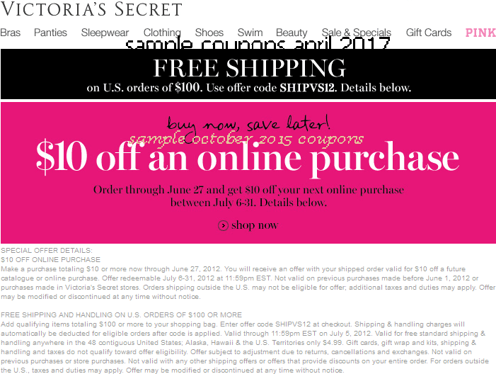 Free Promo Codes and Coupons 2023: Victoria's Secret Coupons