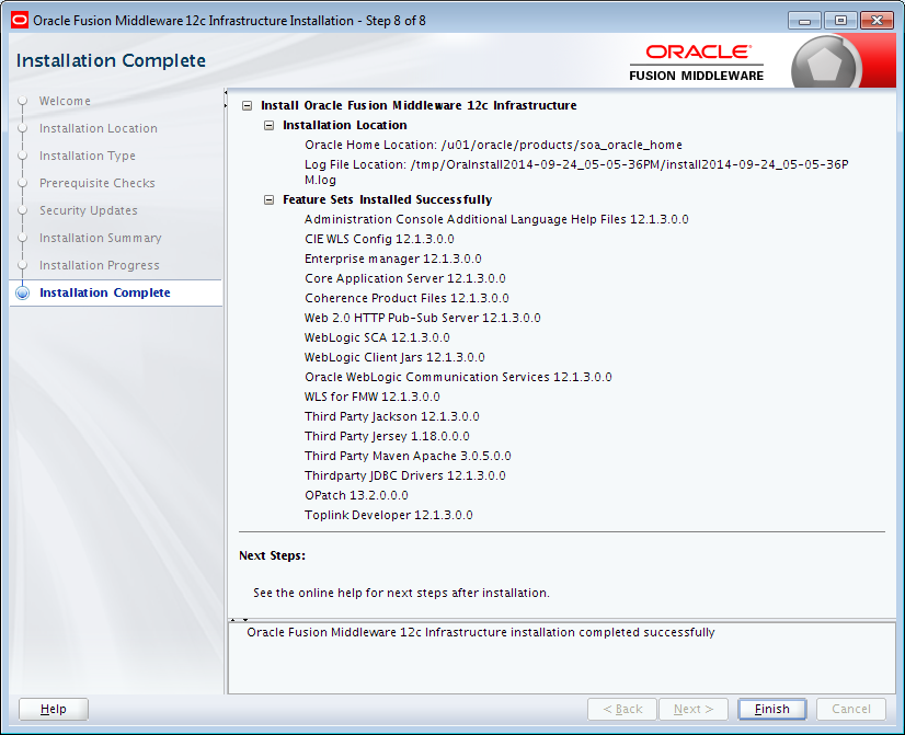 My experience in Middleware & Big Data: Oracle SOA Suite 12C installation