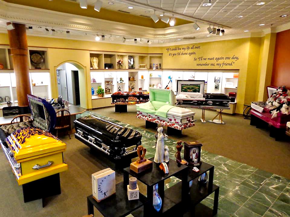 Funeral Fund Blog: Shop before you drop. Caskets in shopping malls.