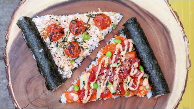 Crean el sushi-pizza, para los amantes de la comida exótica | EL HIT GUATE