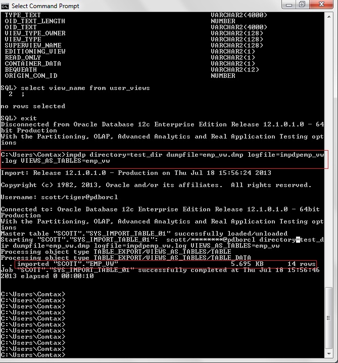 Saugat Chatterjee's Oracle DBA blogs: EXPORTING AND IMPORTING A VIEW AS ...