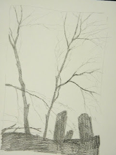 Bosbyshell Art Studio: Drawings of an old cemetery