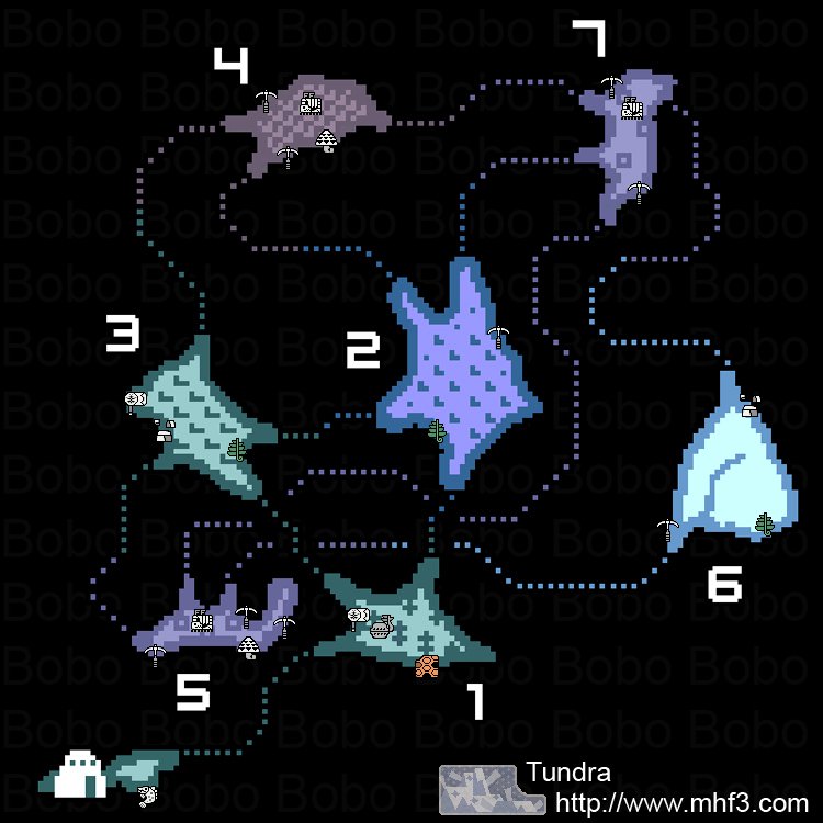 monster hunter portable 3rd: MAPAS Y RECURSOS