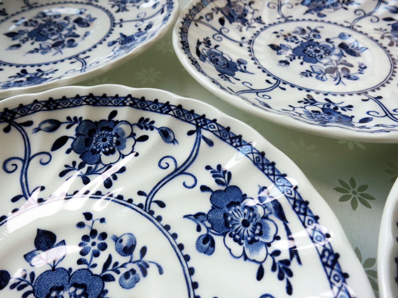 serenechoo.com: Johnson Brothers Indies Blue fine China plates