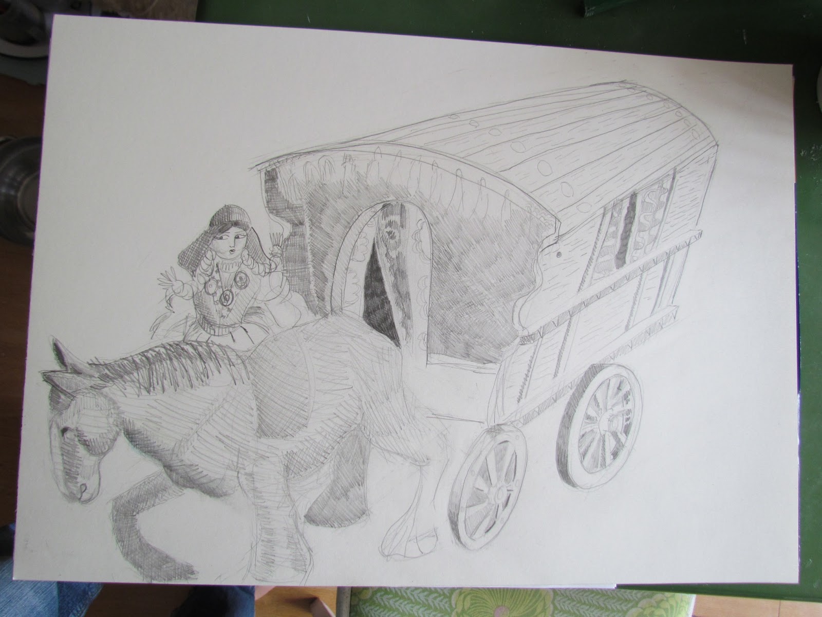 Circles Of Rain: Gypsy Caravan Drawing