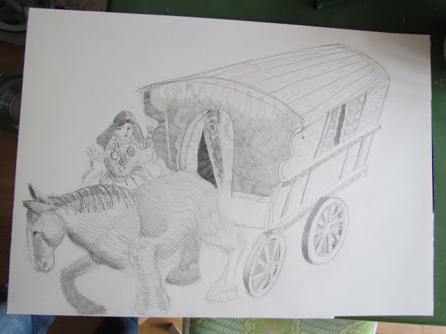 Circles Of Rain: Gypsy Caravan Drawing