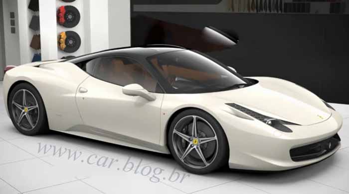 Ferrari F458 Itália recebe personalização de fábrica com fibra de ...