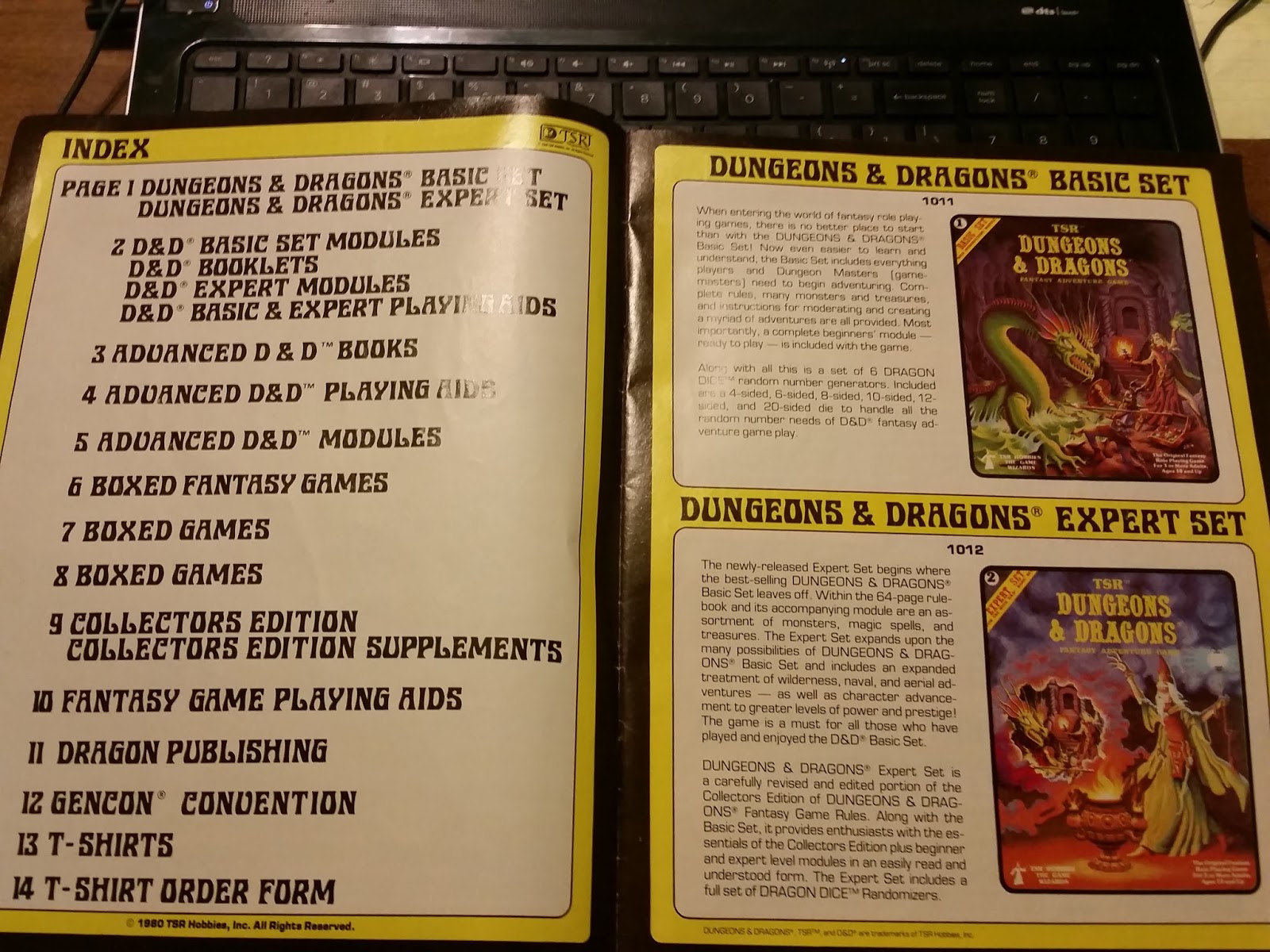 Greyhawkery: 1981 TSR Hobbies Catalogue