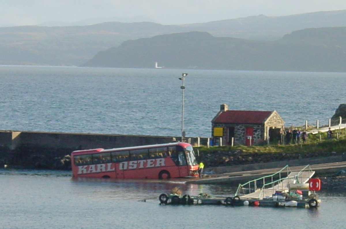 A Kilchoan Diary: Loading a Coach onto a Ferry