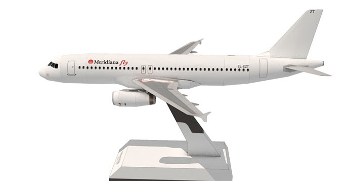 Airbus A320 Meridiana Fly Papercraft | Papercraft Paradise ...