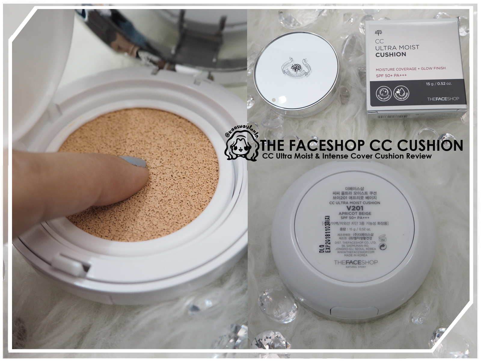 รีวิวคุชชั่นสูตรใหม่ CC Cushion จาก THEFACESHOP | Kaosuaylunla Diary