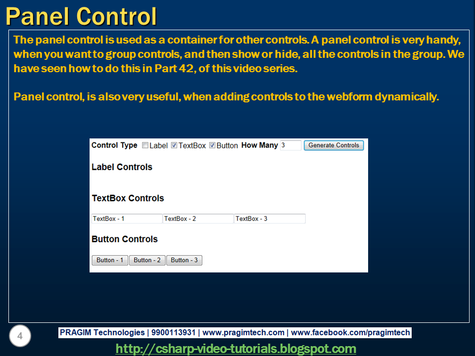 Sql server, .net and c# video tutorial: Part 43 – Creating controls ... Sql server, .net and c# video tutorial: Part 43 – Creating controls ...