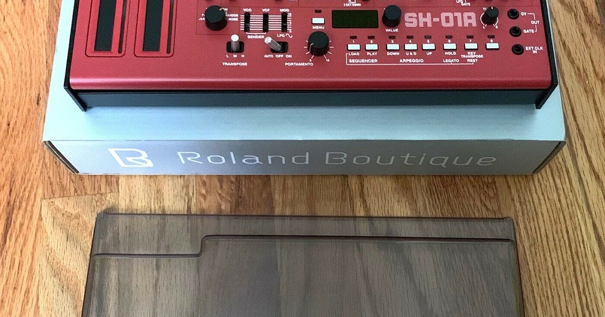 MATRIXSYNTH: Red ROLAND SH-01A w/ Clear Smoke Decksaver Cover