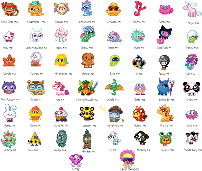 Moshi Monsters Moshling Pooky Colouring Pages Pictures