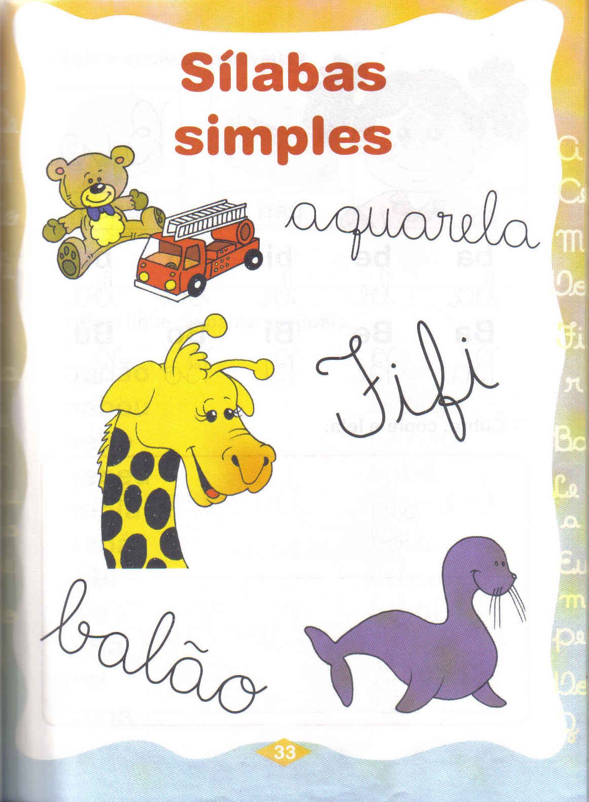 Sílabas simples: Ba Be Bi Bo Bu. ~ Atividades Escolares