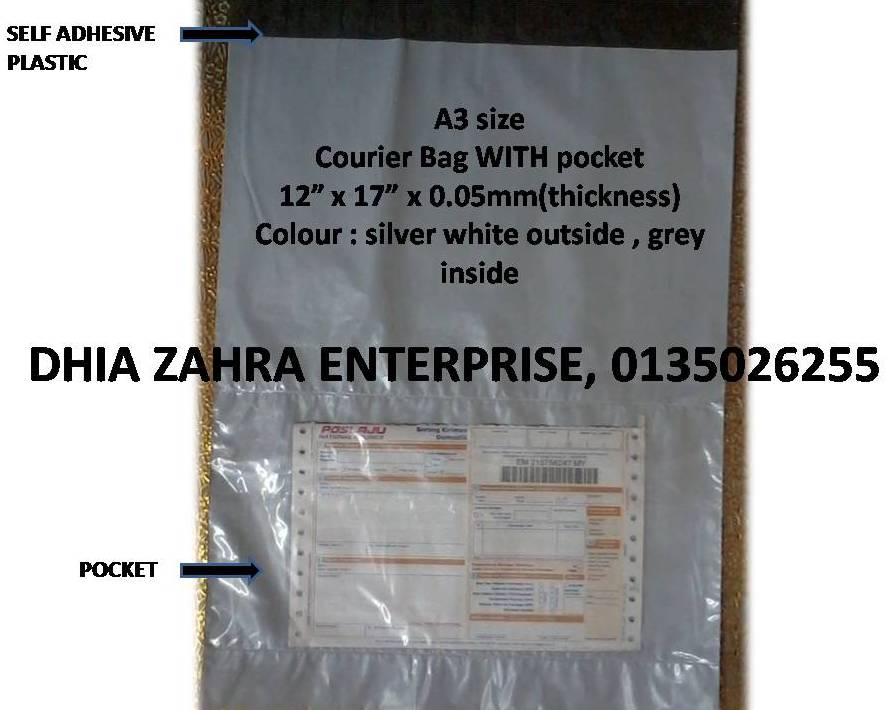 Dhia Zahra Onlineshop: PLASTIK POSLAJU/COURIER BAG