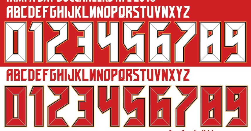 FONT FOOTBALL: Font Vector Tampa Bay Buccaneers NFL 2018 kit