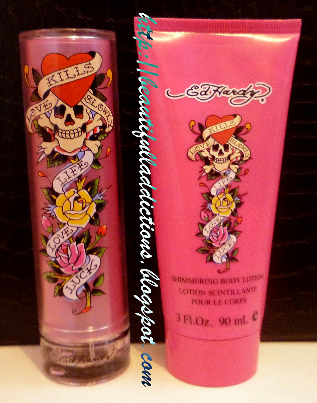 Beautiful Addictions: Ed Hardy Original EDP/Shimmering Body Lotion