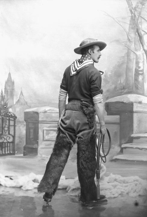 Hot Vintage Men: The Ice Skating Cowboy, circa 1890
