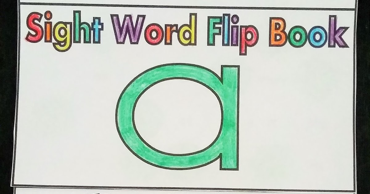 Sight Word Flip Books