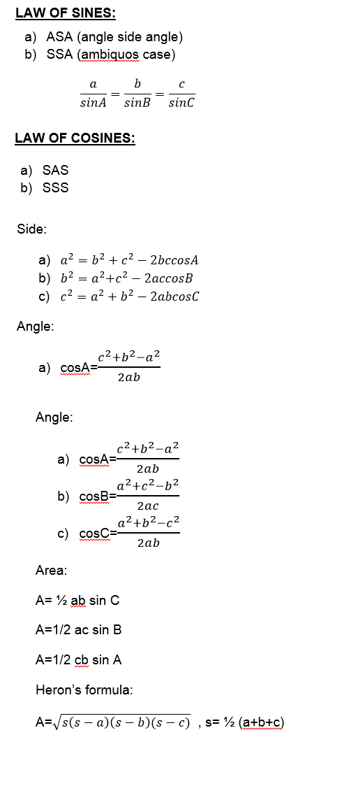 MATHinik: Oblique Triangle