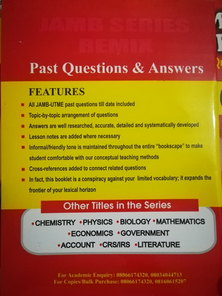 GET YOUR UPDATED JAMB LATEST PAST QUESTION & ANSWERS 2018 BY SAMRATE ...