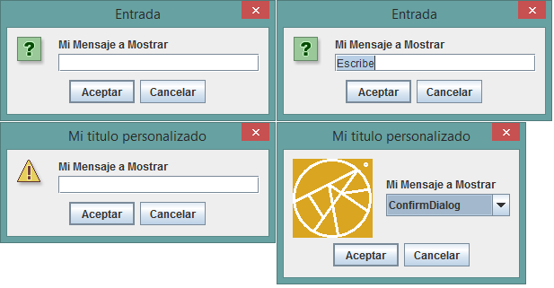 Una Taza de Java: Cajas de Diálogo - JOptionPane