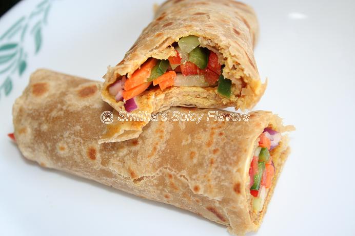 Eggy Roti Vegetable Roll ~ Smitha's Spicy Flavors, Simple and Healthy ...