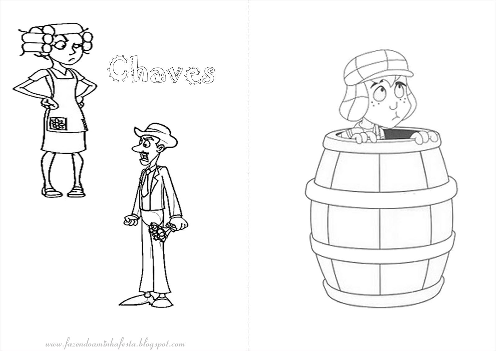 Fazendo a Nossa Festa - Colorir: Chaves - Livrinho para Colorir!