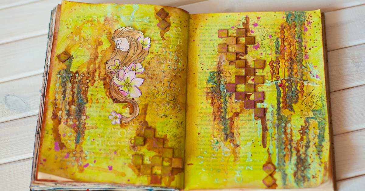 essy-floresy: Art Journal w kolorze zielonej cytryny