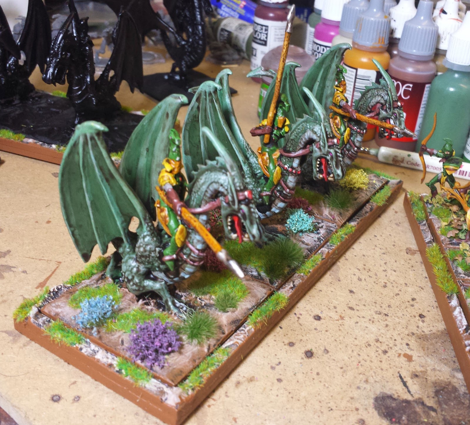 Yith's Wargaming Blog: Kings of War Elf Army - Drakon Riders