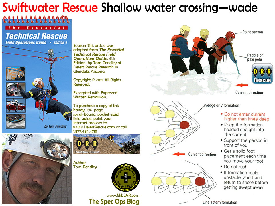 The Spec Ops Blog: SWIFTWATER RESCUE: Shallow water crossing—wade