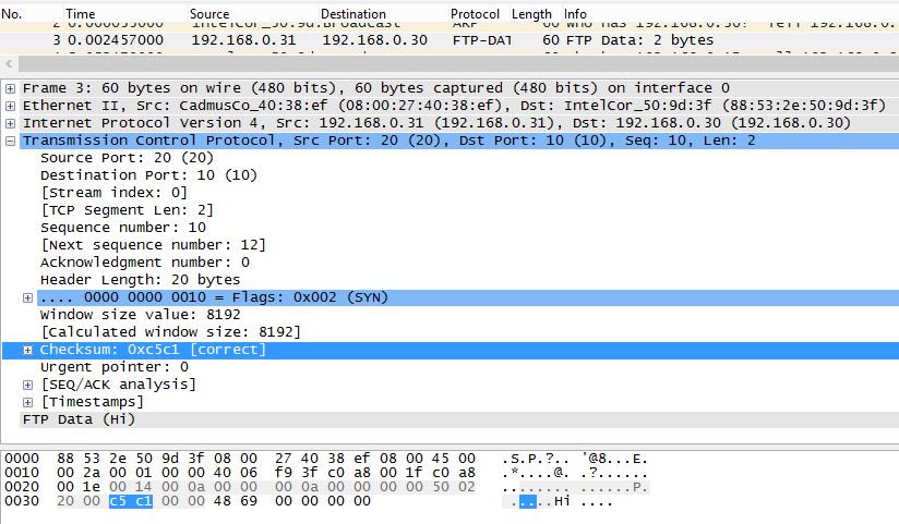 Learning By Practicing Calculating The Tcp Checksum With A Taste Of Scapy Wireshark