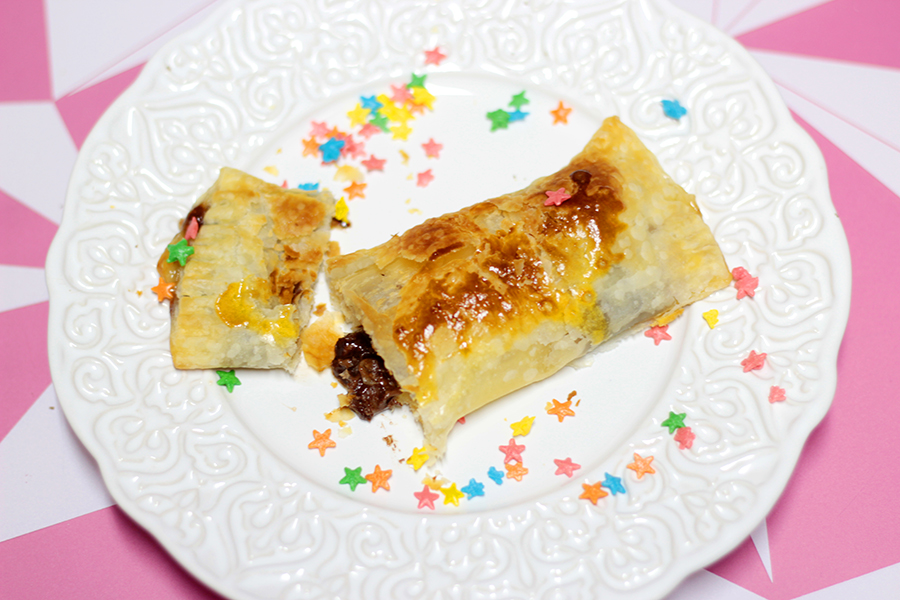 CamilaRech.com.br: Pastel assado com Chocolate e Marshmallow