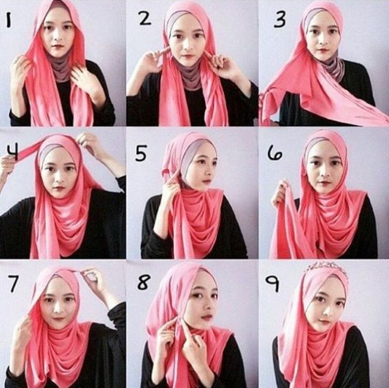 50+ Model Hijab Lebaran Segi Empat
