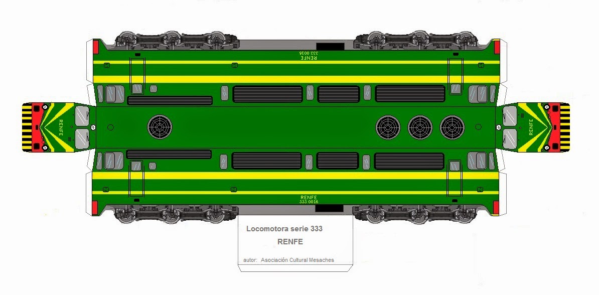 Asociacion Cultural Mesaches: Recortables locomotoras RENFE