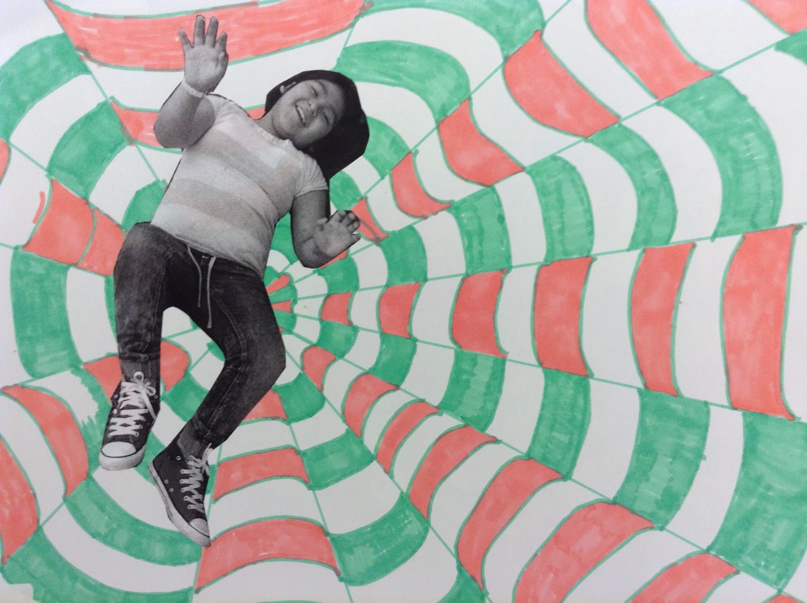 Mini Matisse: Optical Illusion- Falling Down the Tube