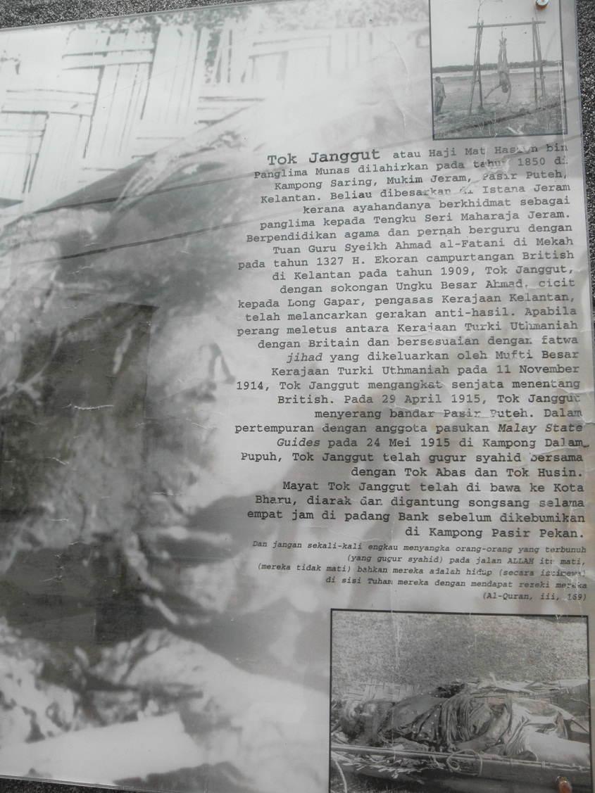 SENI LAMA MELAYU (MALAY OLDEN ART): Memorial (of) Tok Janggut, Pasir ...