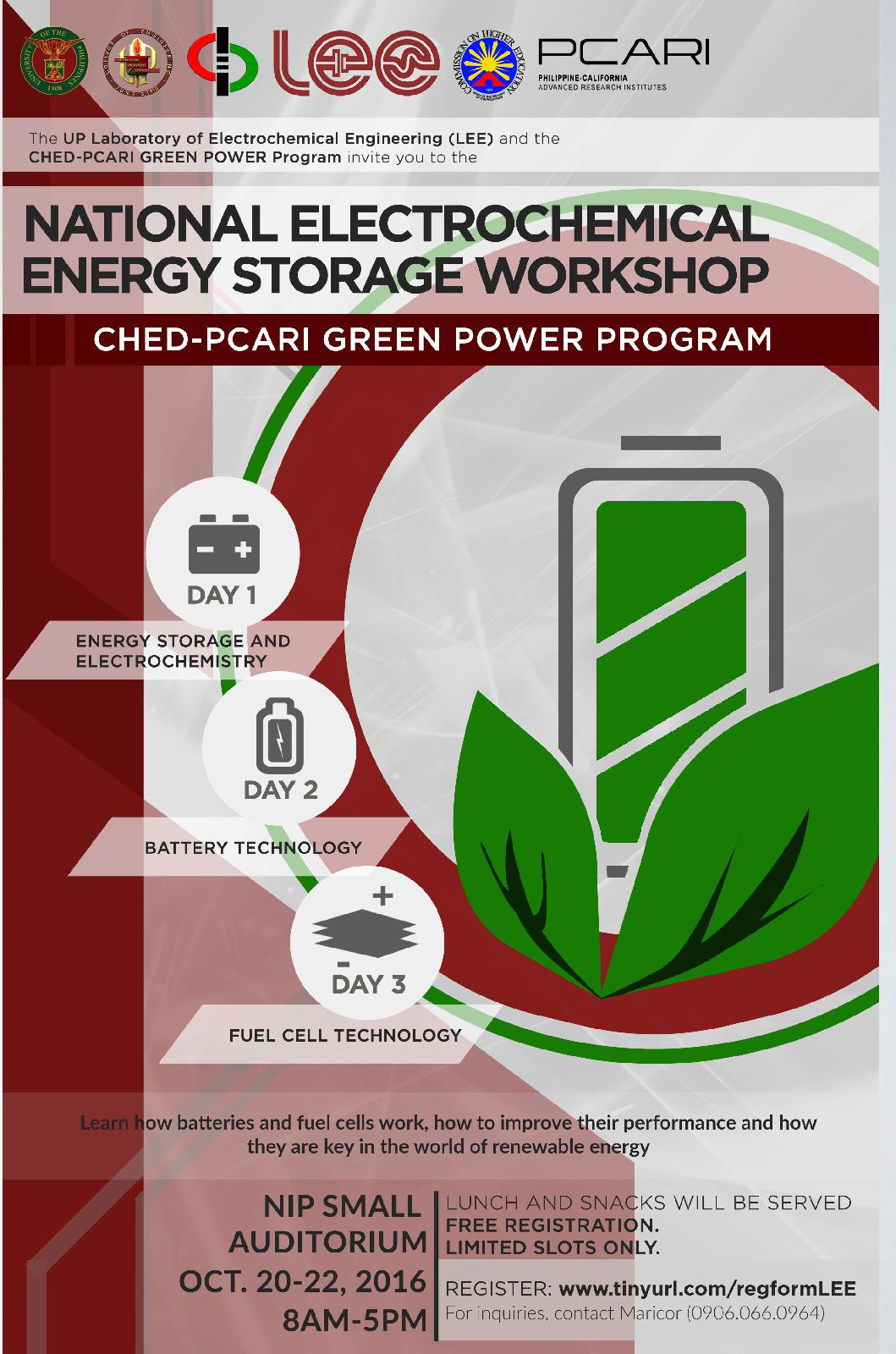 PCARI Project: Register now for the 2016 National Electrochemical ...