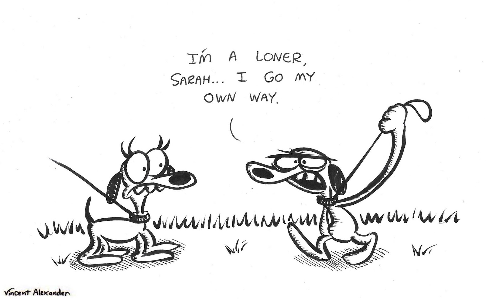 Vincent Alexander Cartoons: Loner Dog