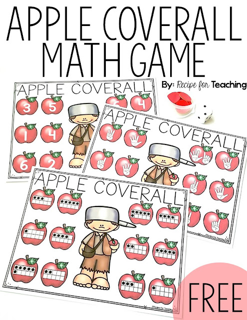 Johnny Appleseed Apple Coverall Games - Recipe for Teaching