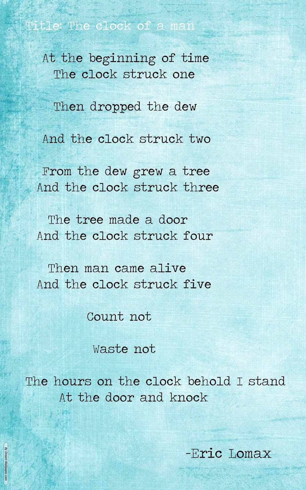 Abhinay Renny: The clock of a man by Eric Lomax