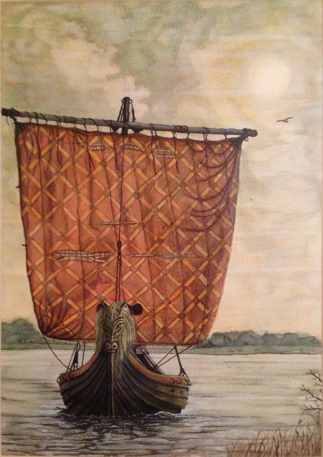 Paintings by Daniel R Blunt: Anglo Saxon and Viking Longships in ...