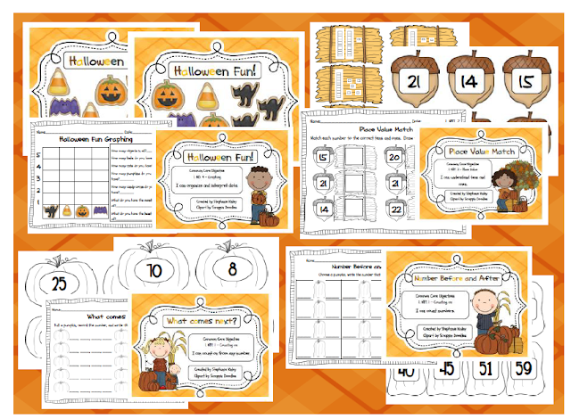 First Grade Fabulous Fish: Common Core Fall Math Fun