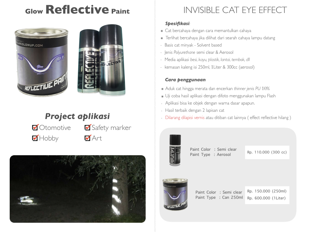 JUAL CAT FOSFOR GLOW IN THE DARK dengan 5 CAHAYA