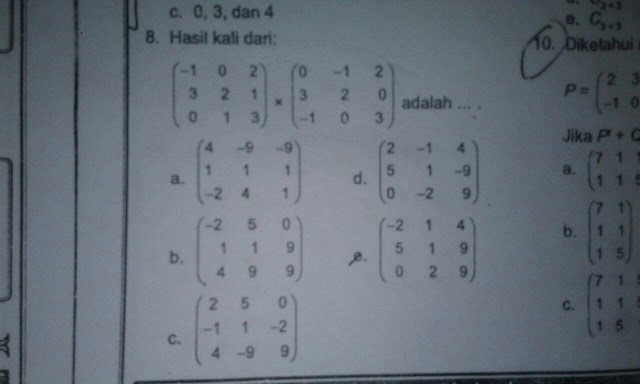 Dimensi TutupBotol: Perkalian Matrix Orde 3x3