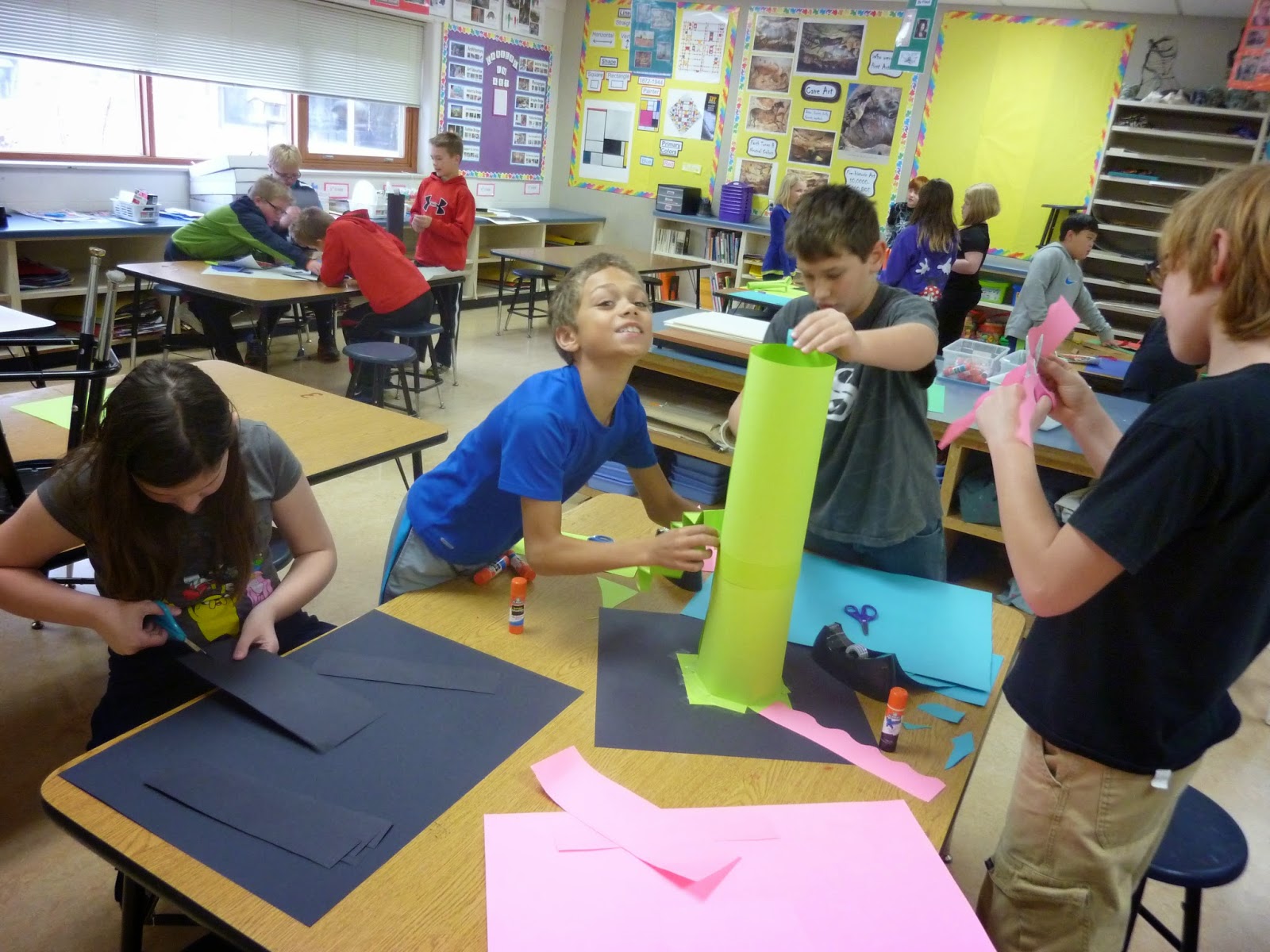 Mrs. Werner's Art Room: 5th Grade Collaborative Paper Sculptures