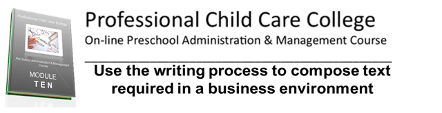 Pre School Administration and Management Course: Module 10