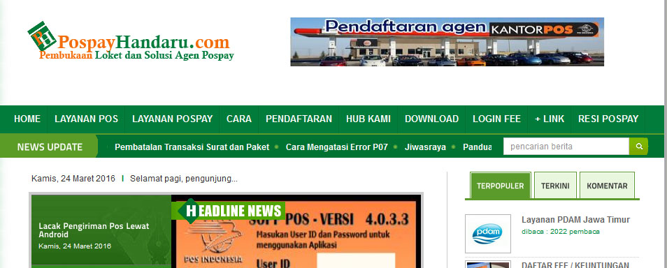 Pembukaan Loket Resmi Agen Pos: Pembukaan Loket Resmi Agen Pospay PT ...